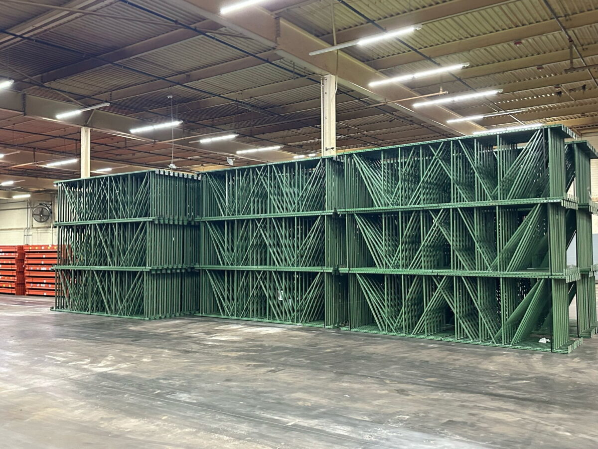Used Warehouse Pallet Racking - 14'H x 48''D x 8'W - Teardrop